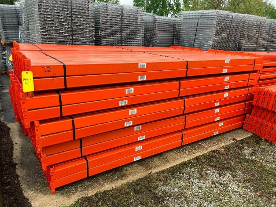 (140x) Teardrop Pallet Rack Step Beams, 144" X 4' ($70 Loading fee will ...