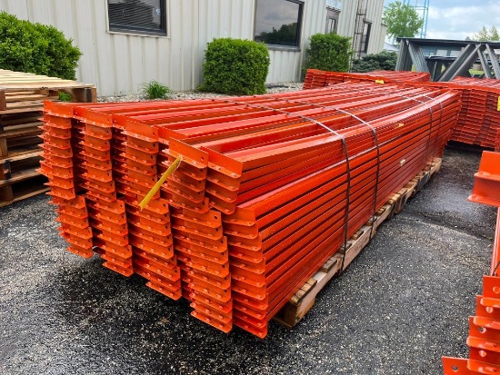 (135x +/-) Interlake Mecalux 7515 Pallet Rack Beams, 108" X 2-1/2" ($60 ...