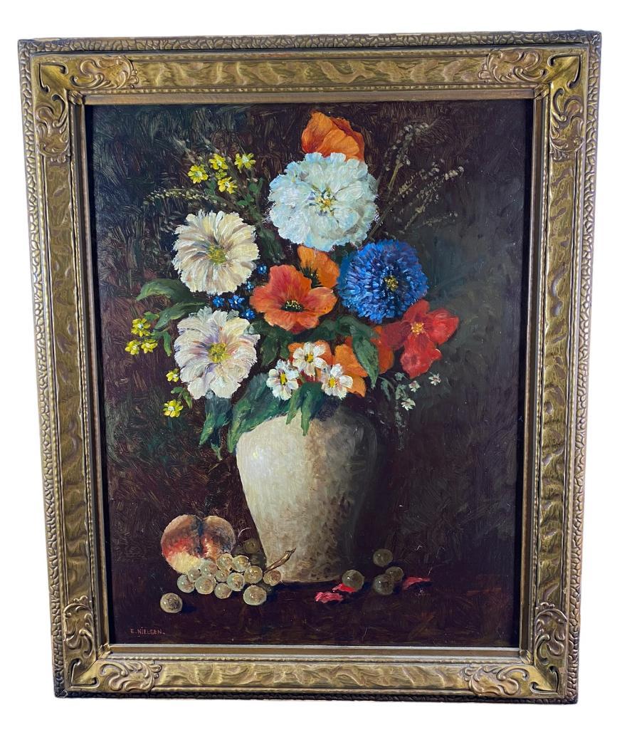 Still Life with Flowers-Signed Ejnar Nielsen 1921 | Proxibid