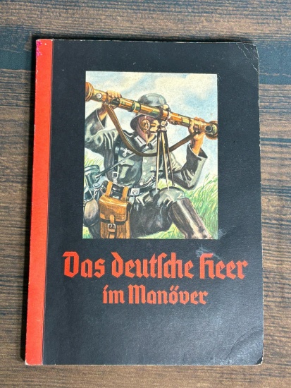 WWII Nazi German 1936 Cigarette Card Album - German Army on Maneuvers ...