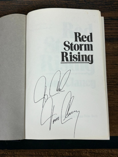 1986 Tom Clancy Signed 'Red Storm Rising' Hardcover Book. 1st edition ...