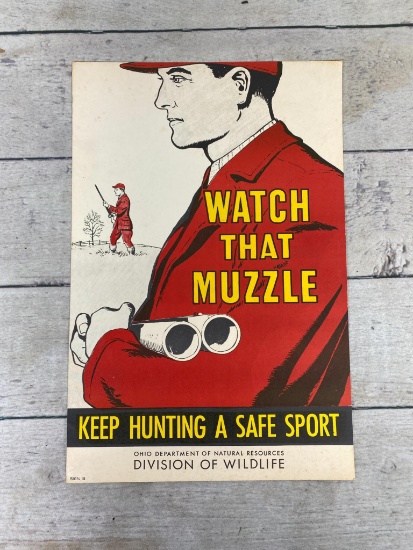 Great Vintage 1950s Original Ohio Hunting Firearms Safety Poster | Art ...