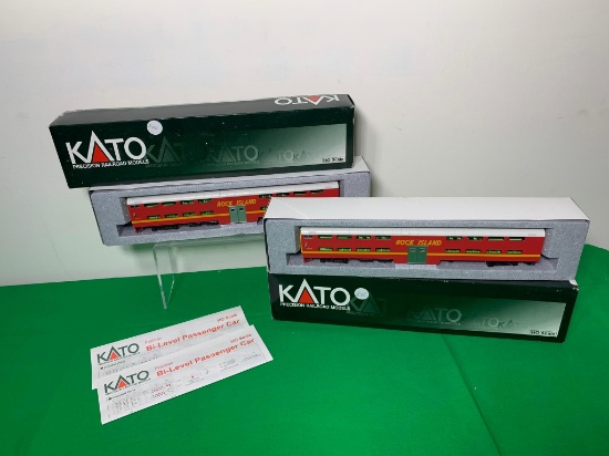 Two Kato Rock Island Railroad Passenger Train Cars | Art, Antiques & Collectibles Toys Toy ...
