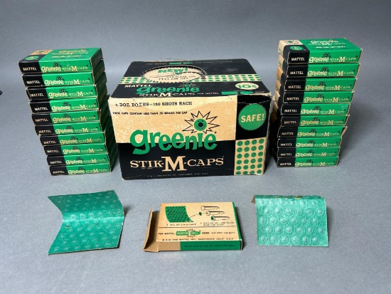 1958 Mattel Greenie Stickem-Caps Store Display Box with 18 full boxes ...