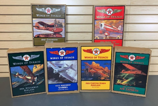 Six Vintage Ertl Wings of Texaco Airplanes, First Six in the Series ...