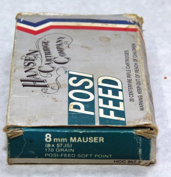 Full box 8mm Mauser AMM 170 grain posi-feed. Must | Proxibid