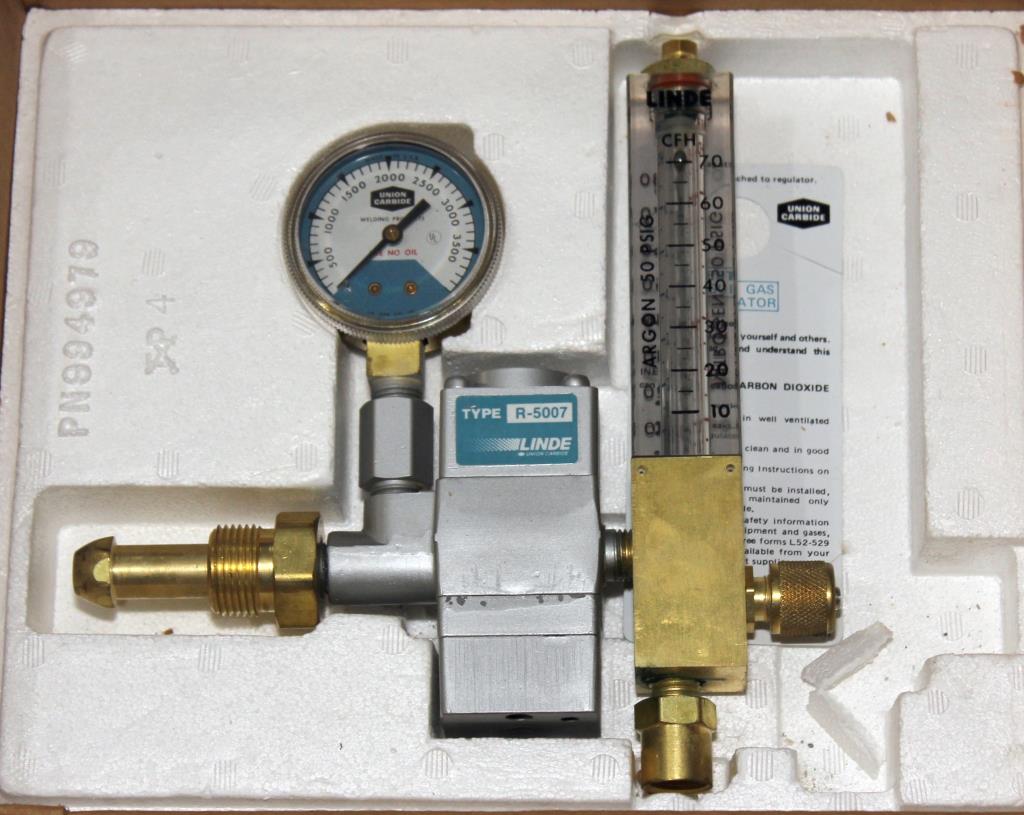 Linde Type R-5007 Inert Gas Regulator Flow Meter | Proxibid
