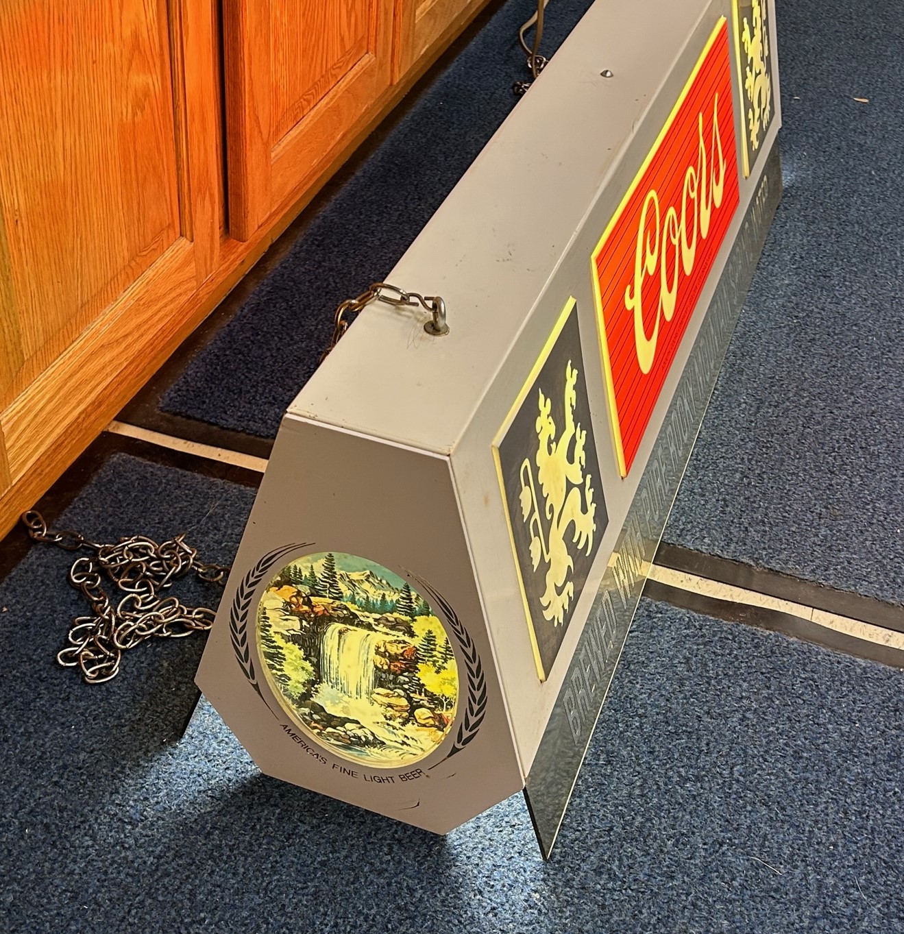 Coors Light Stained Glass Pool Table