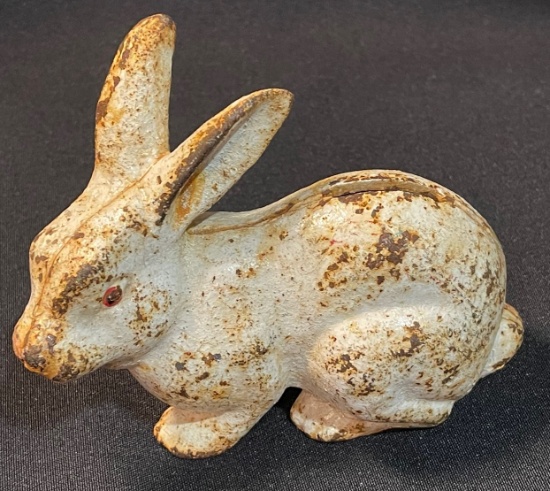 CAST IRON BUNNY RABBIT BANK | Art, Antiques & Collectibles Collectibles ...