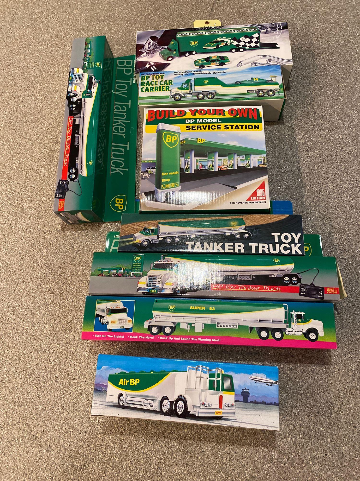 BP tank trucks, service station, race car hauler | Proxibid