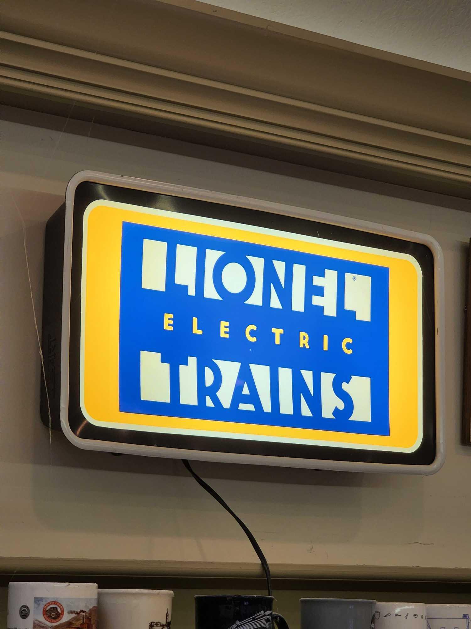 Light up Lionel electric train sign | Proxibid