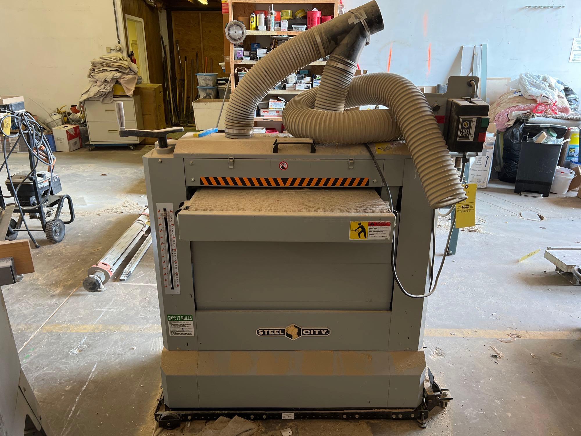Steel City 26 Inch Dual Drum Sander Proxibid