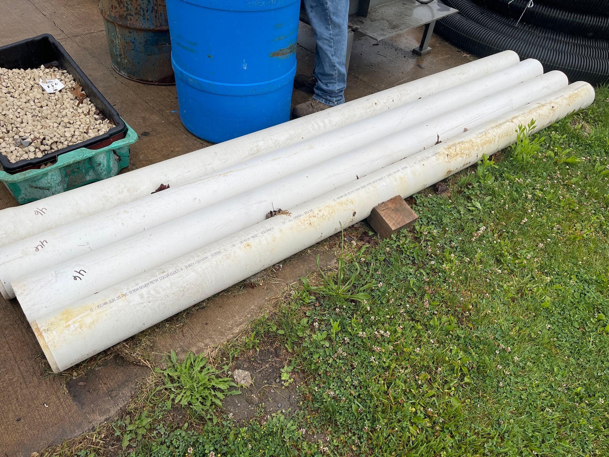 4 - New 6 inch X 10 ft PVC sewer pipe | Proxibid