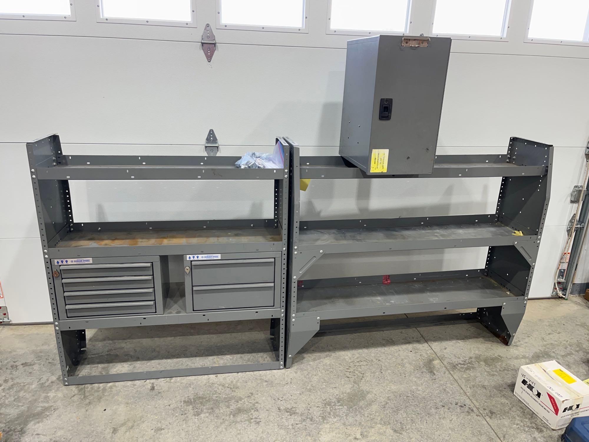 Adrian Steel Van Racking and Center Consul Desk | Proxibid