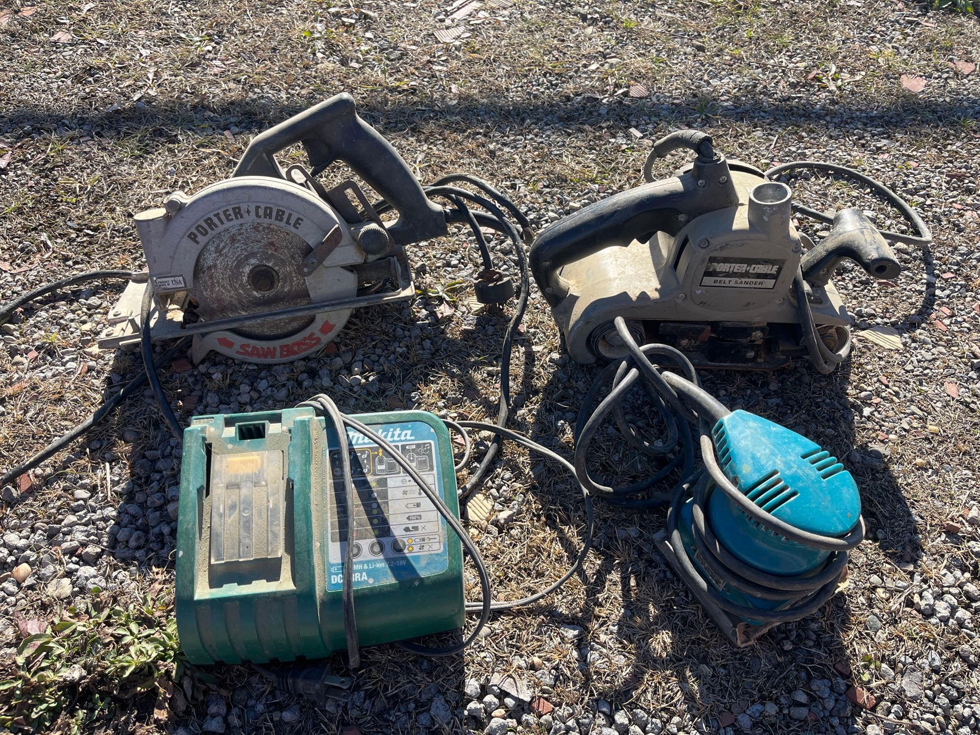 Makita charger, Porter Cable sander, circular | Proxibid