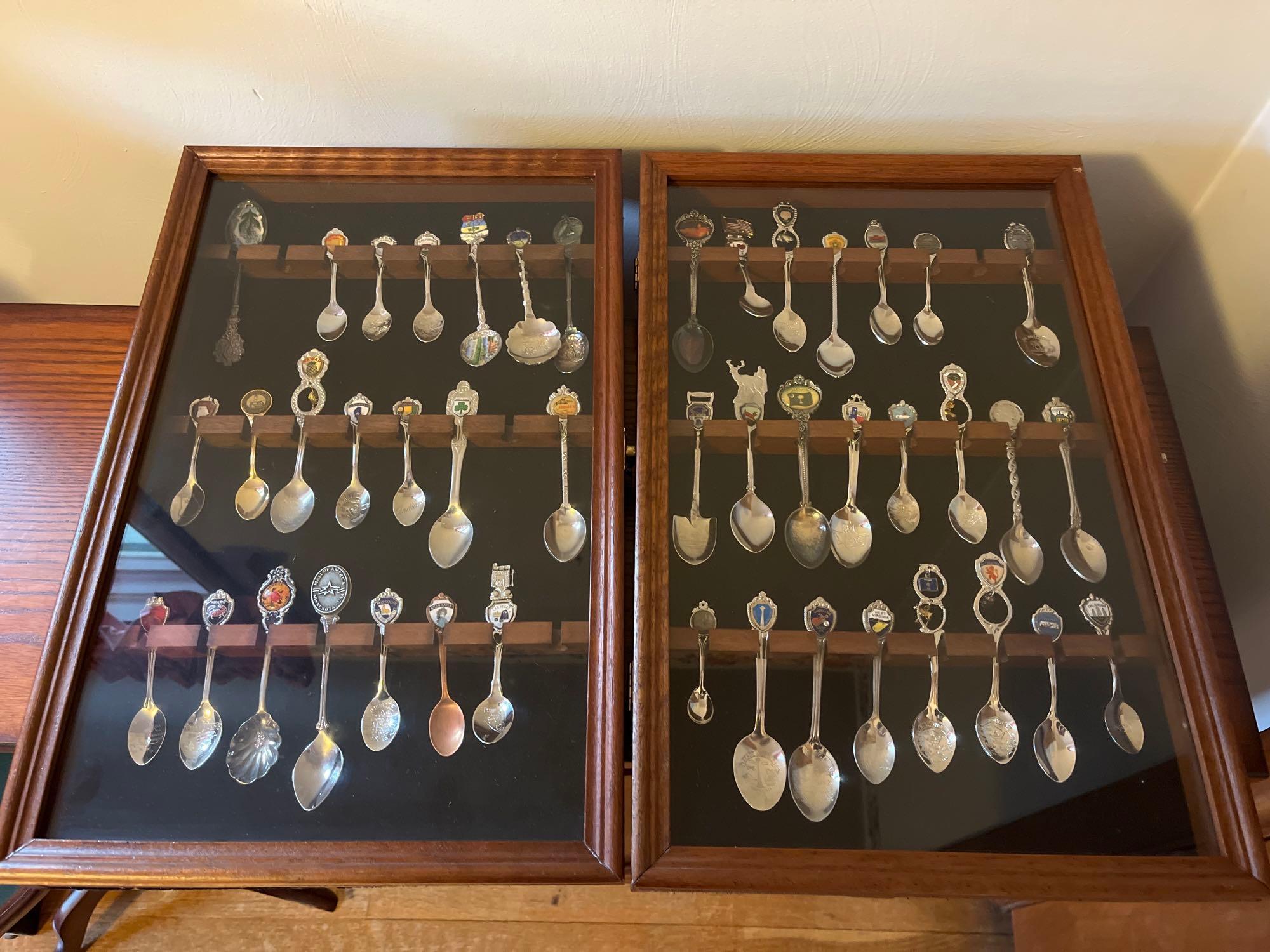 collector spoons w/ display cases | Proxibid