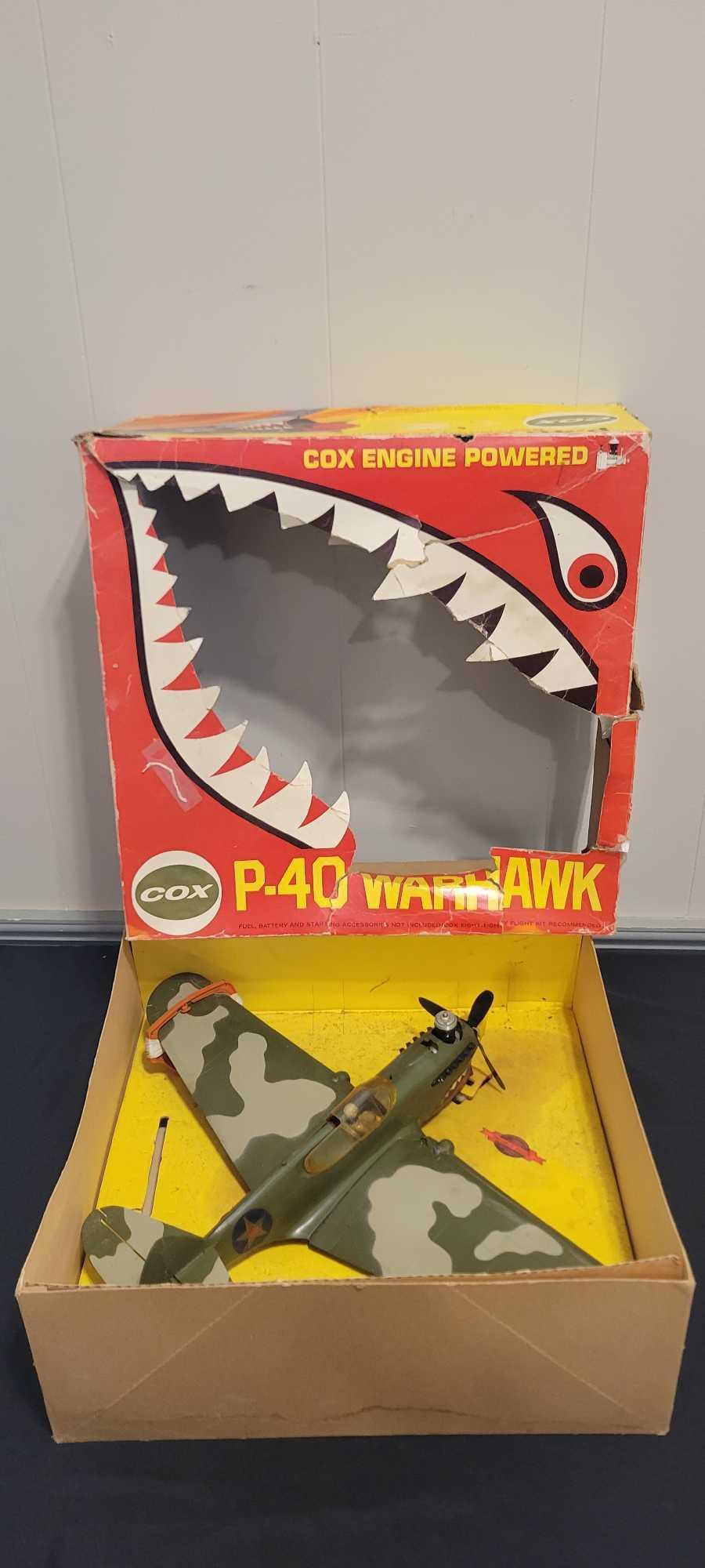 Cox P-40 Warhawk gas powered plane with original | Proxibid