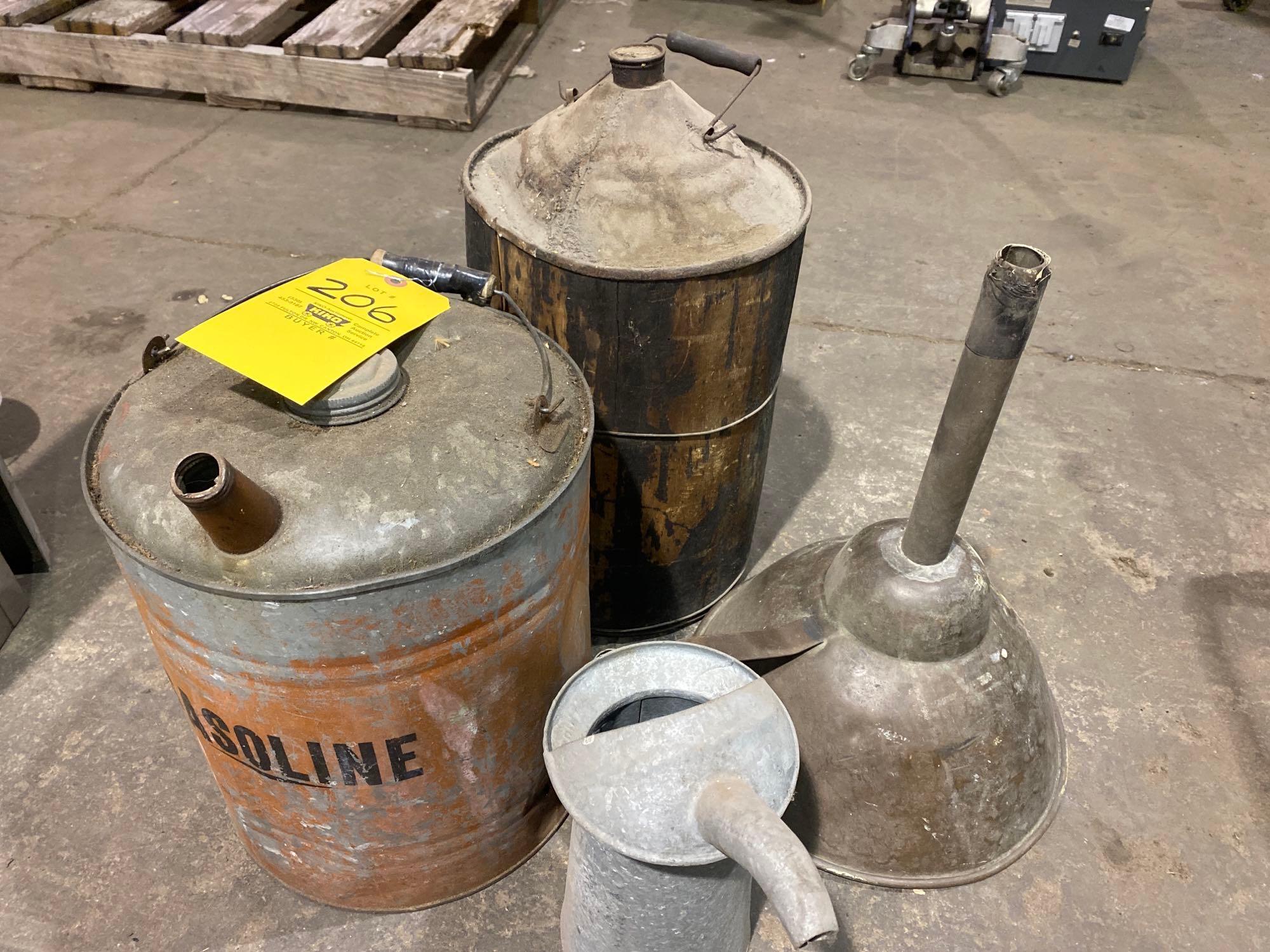 Early Oil Cans & Funnel | Proxibid