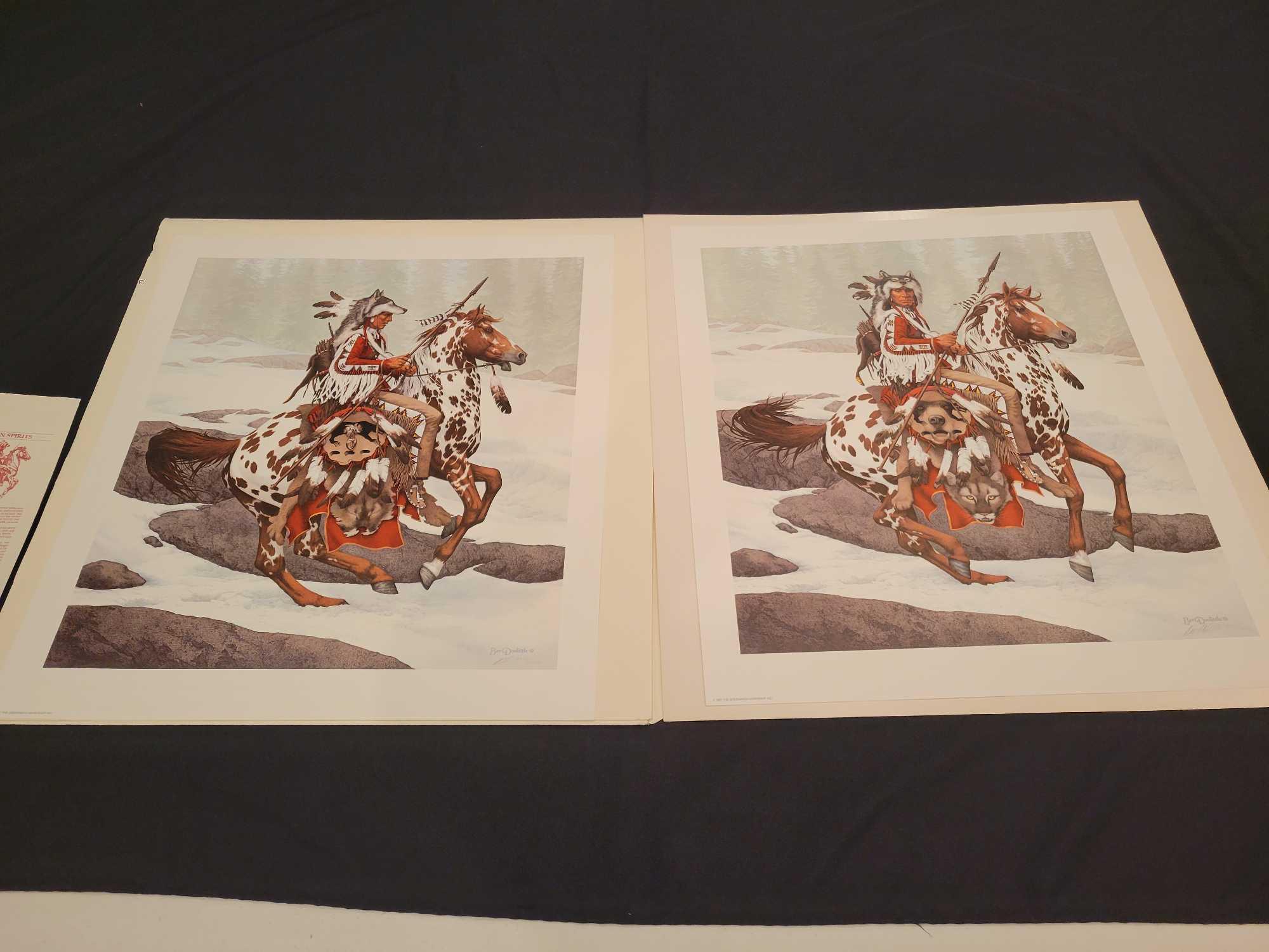 Pair of 1987 Bev Doolittle Native American | Proxibid
