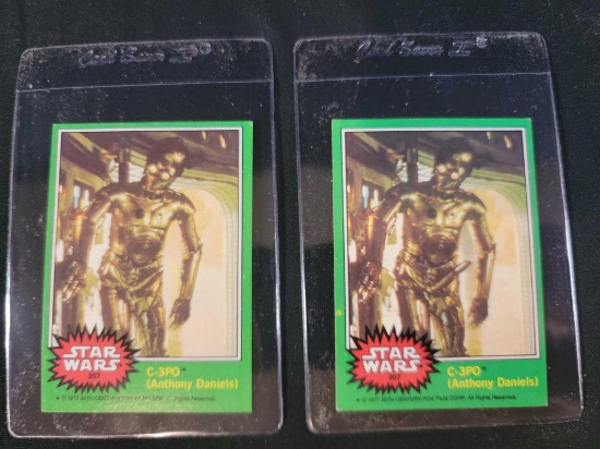 1977 Star Wars C3PO Golden Rod Error + Corrected Card Versions | Art ...