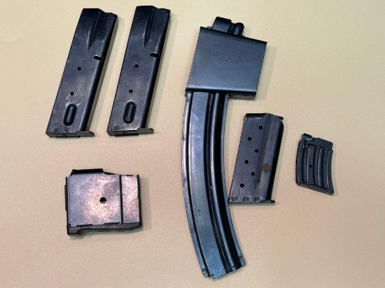 Winchester magazine, S&W 9mm magazines (2) Atchisson .22 Magazine, and ...