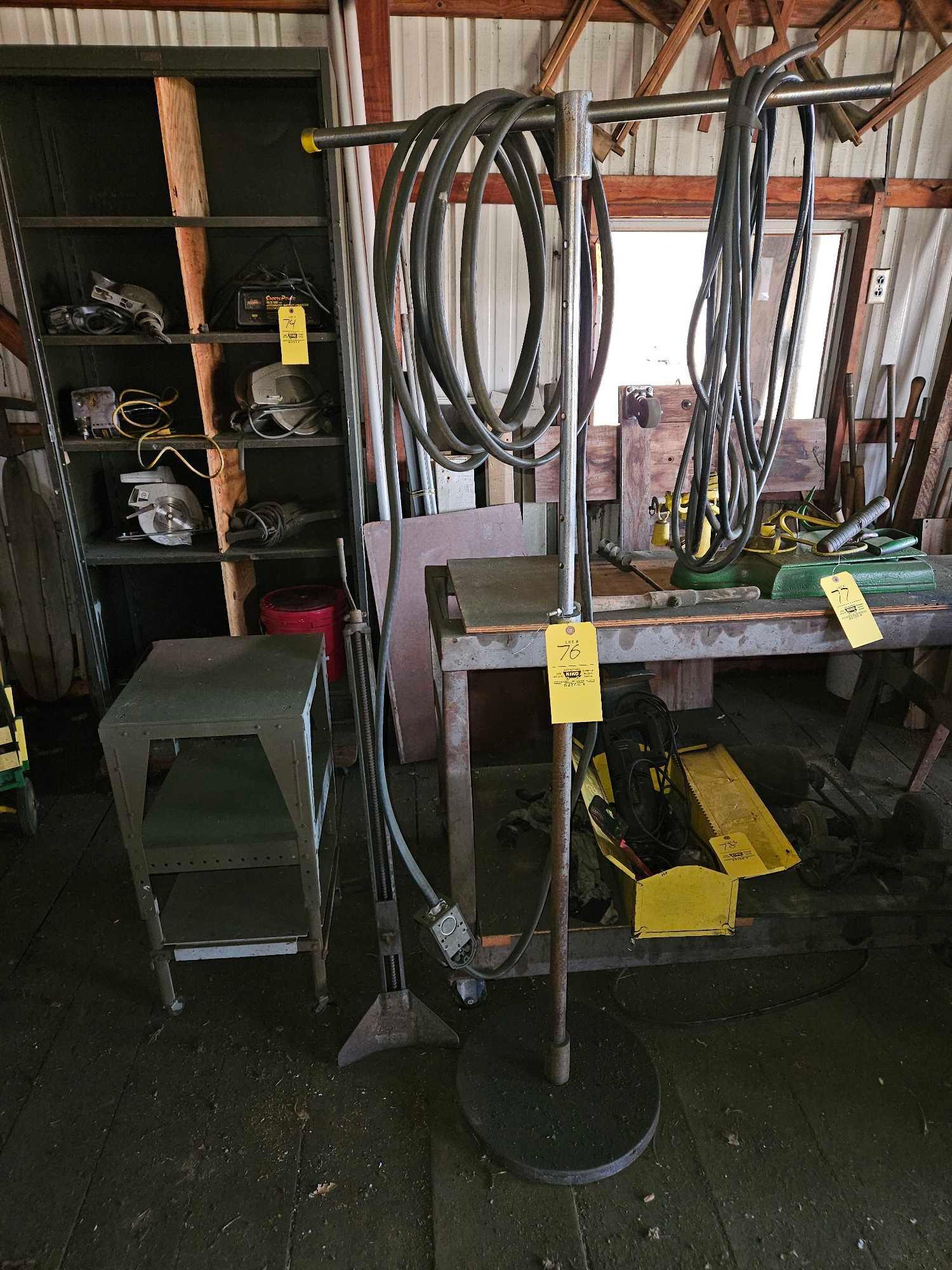 Metal Rolling Stand, Cord Rack, & Collapsable | Proxibid
