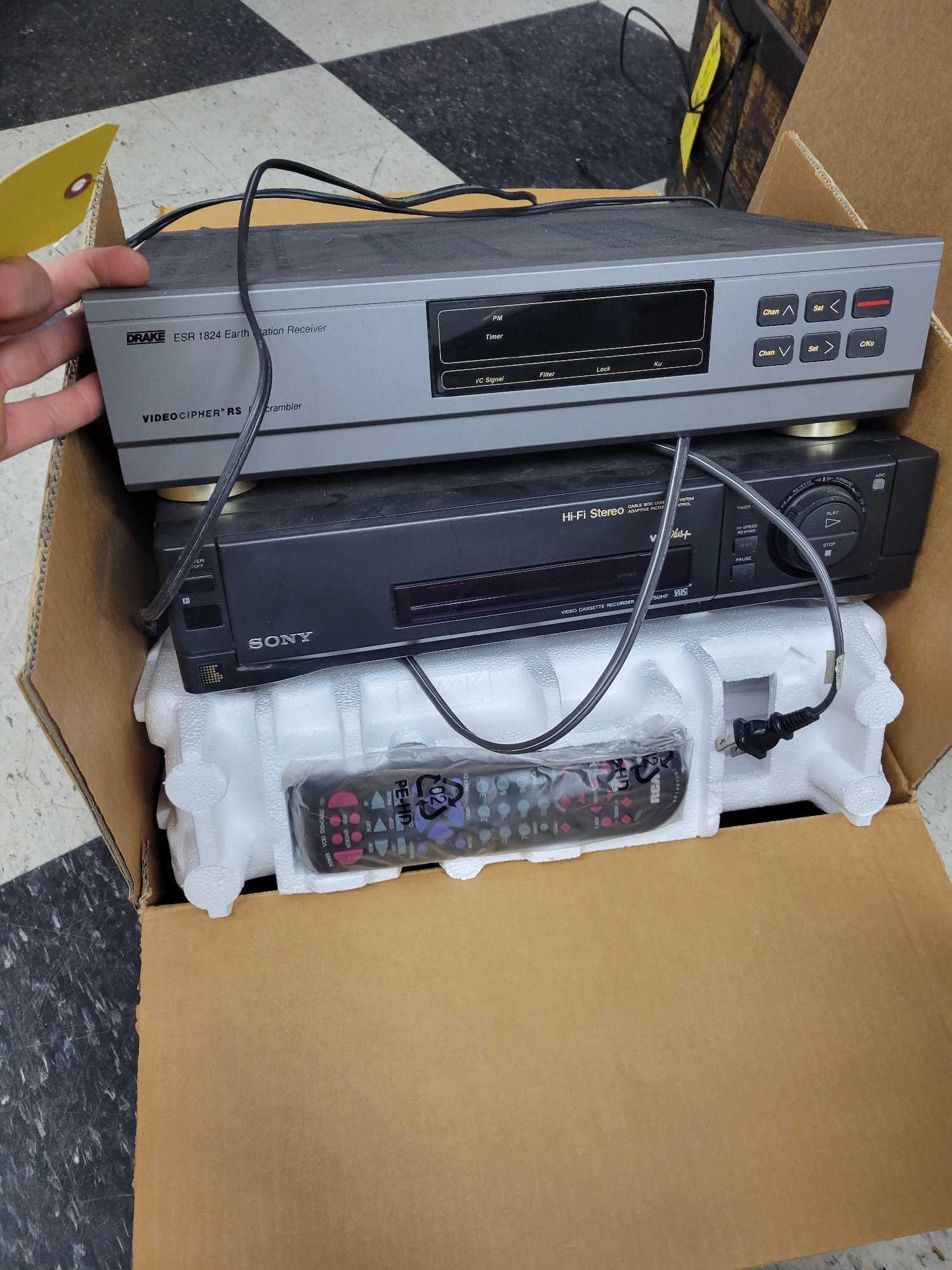 Sony VHS recorder, Drake ERS 1824 earth station | Proxibid