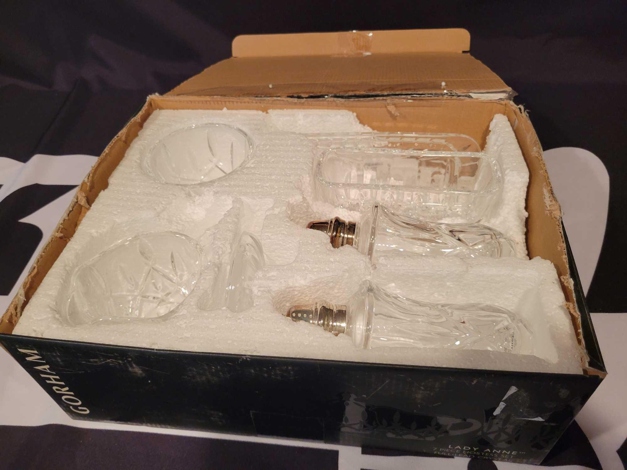 7pc Lady Anne full lead crystal hostess set | Proxibid