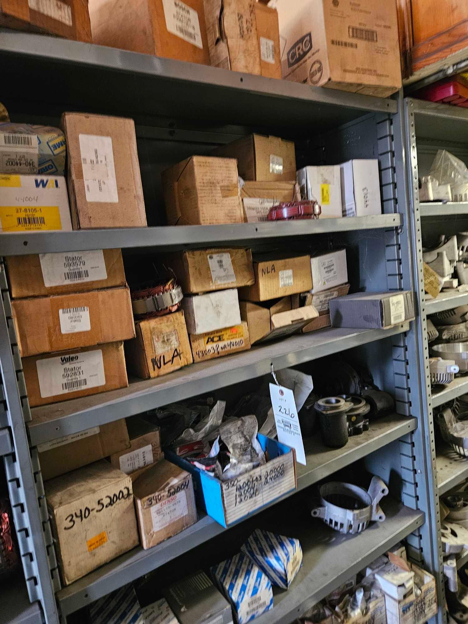 Alternator parts, contents of shelf | Proxibid