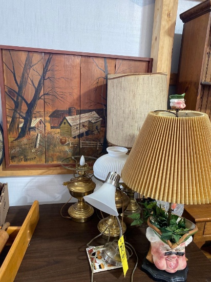 lamps - Painting on board by T. Haverfield | Online Auctions | Proxibid