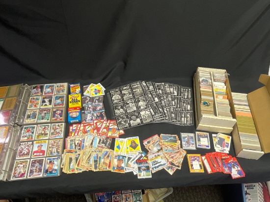 Large assortment lot of baseball and military cards, full decks, retro ...