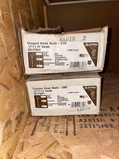 3 Boxes of Assorted Nails - 3 1/4" Cement Coated & 2 Other Boxes ...