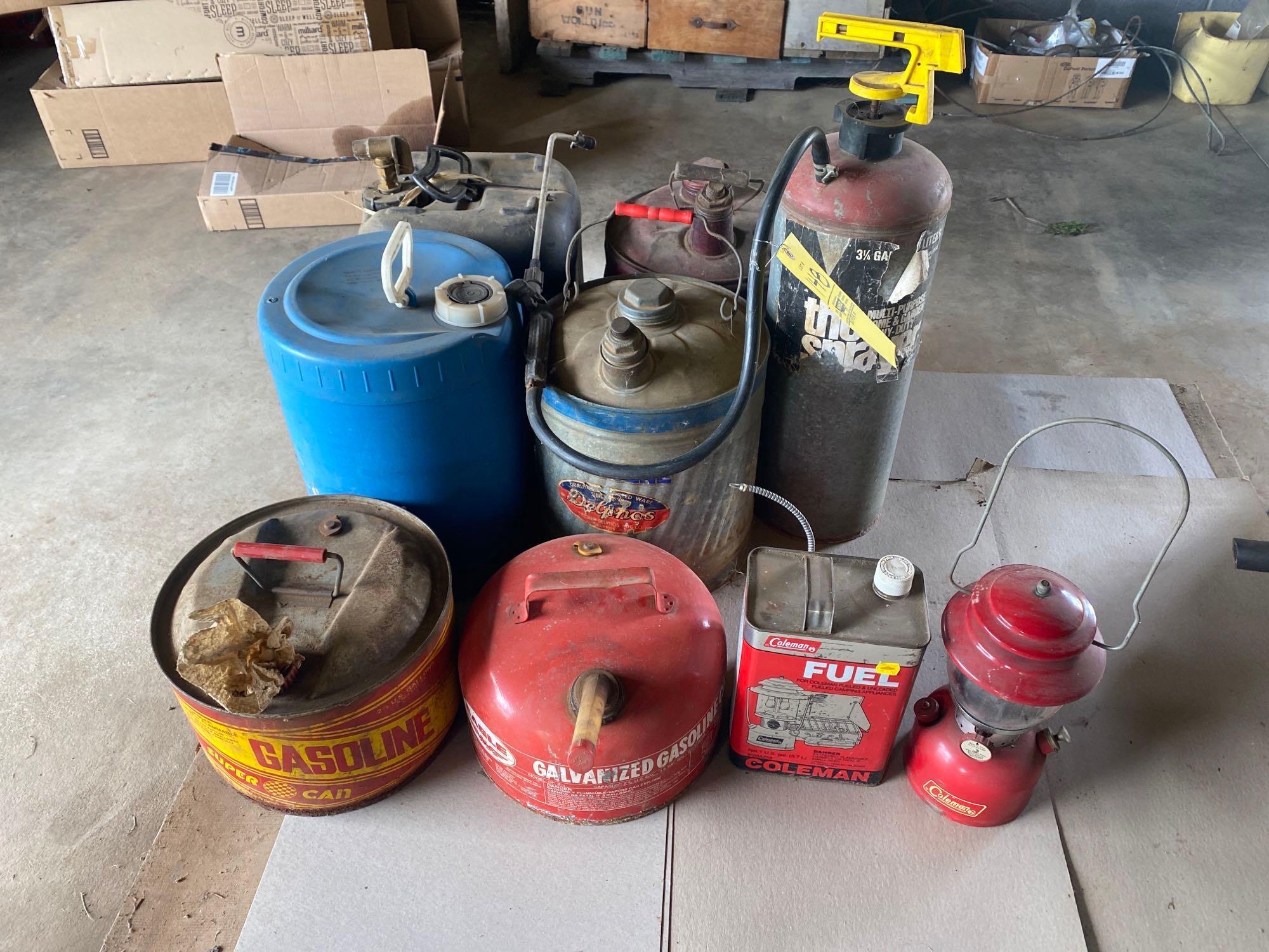 Coleman Oil Lamp & Gas Tanks | Proxibid