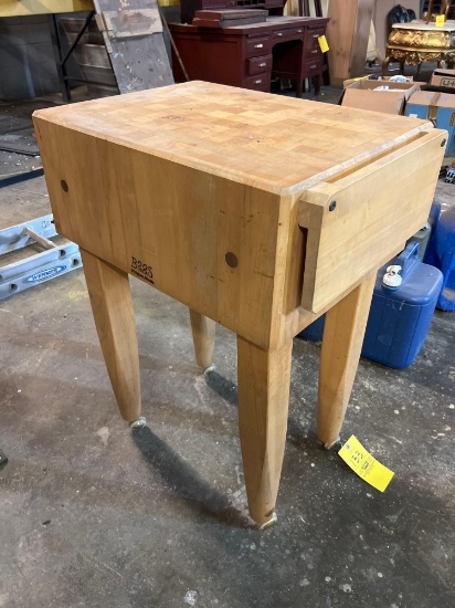 Boos Block Butcher Block Table | Online Auctions | Proxibid