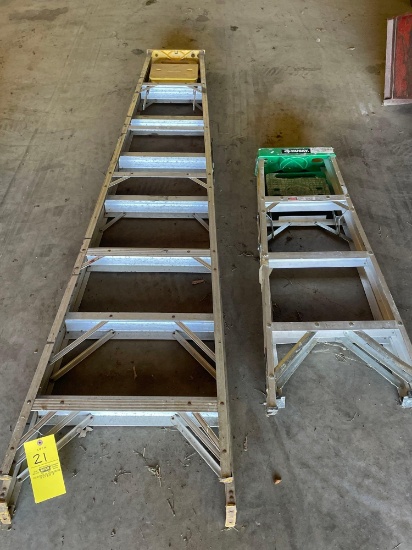 (2) step ladders, Husky 4ft, Werner 8ft | Online Auctions | Proxibid