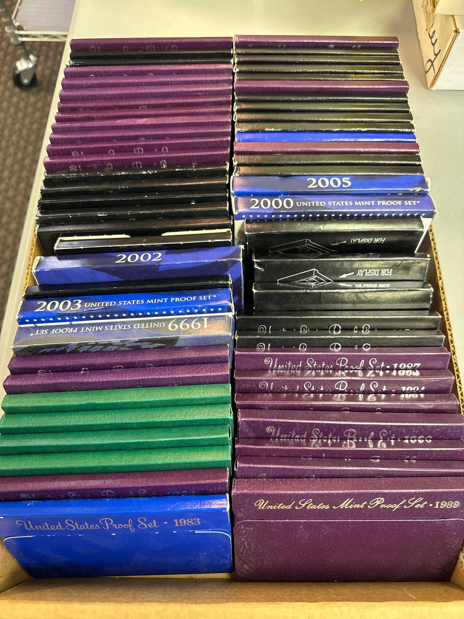 58 Assorted U.S. Proof Sets | Proxibid