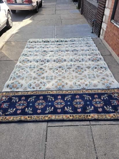 Pair of machine made rugs, modern area rug and vintage Chinese runner ...