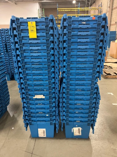 (40) Plastic Storage Totes with Flip Down Lids | Heavy Construction ...