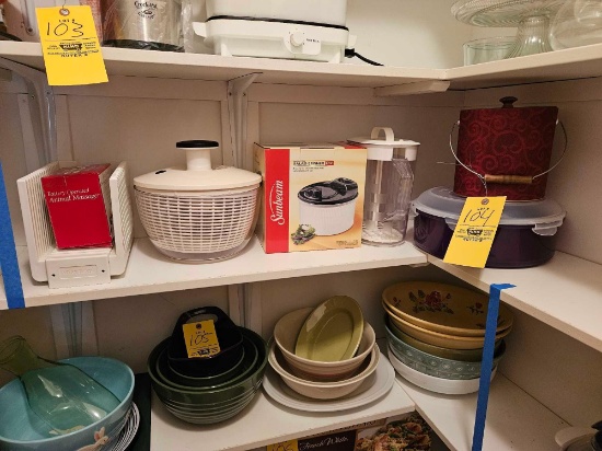 Sunbeam Salad Spinner, Strainer Dish, Pitcher, Racks, & Containers ...