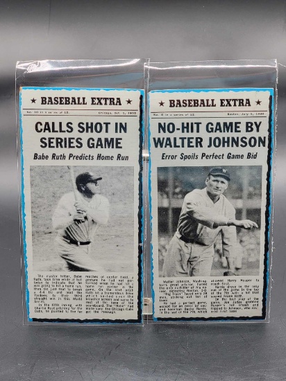 1969-70 Bazooka Hand Cut Babe Ruth & Walter Johnson Cards | Online ...
