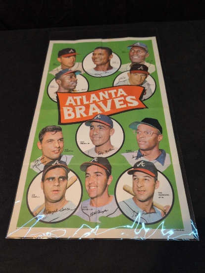 1969 Topps Team Posters Atlanta Braves Hank Aaron | Online Auctions ...