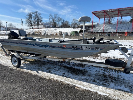 Sea Nymph fishing boat w trailer | Online Auctions | Proxibid