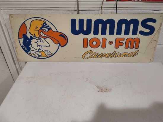 Rare WMMS 101 FM Buzzard Metal Tin Sign Cleveland Ohio Approximately 31 ...