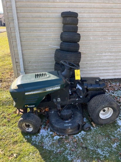 Craftsman Lawn Tractor and Stack of Tires | Estate & Personal Property ...