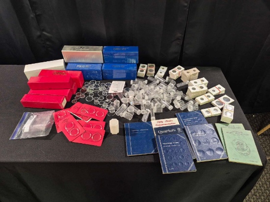 Coin Collectors Supplies, 2x2, hard plastic cases, coin books, PCGS ...