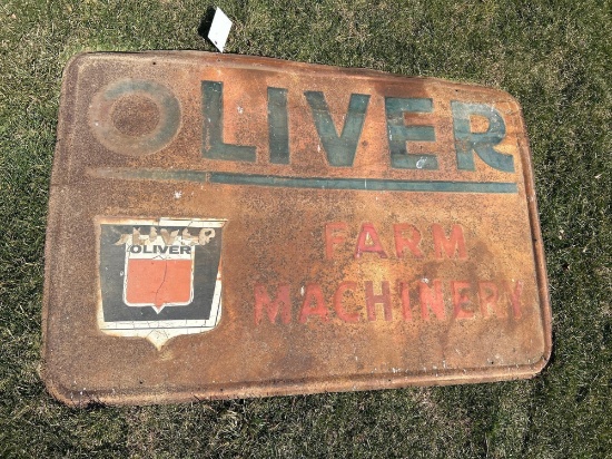 Embossed Oliver Farm Machinery Sign 67x46 inch | Farm Equipment ...