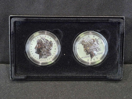 2023 Morgan & Peace Dollar Reverse Proof Two-Coin Set .999 Silver ...