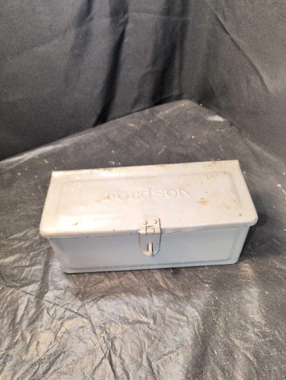 Antique metal Fordson tool box | Online Auctions | Proxibid
