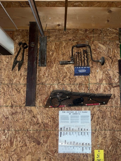 Early Hand Tools / Hardware Display | Online Auctions | Proxibid