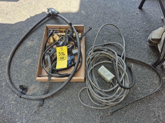 Box of Assorted Locks - Many w/ Keys, Bungie Cords, & Extension Cord ...